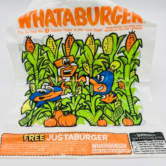 Whataburger | Other | Rare Whataburger Halloween Bags Plastic | Poshmark